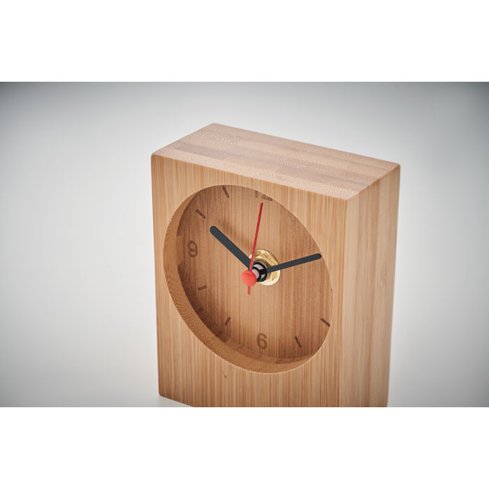 Bamboo table clock - GiftUp